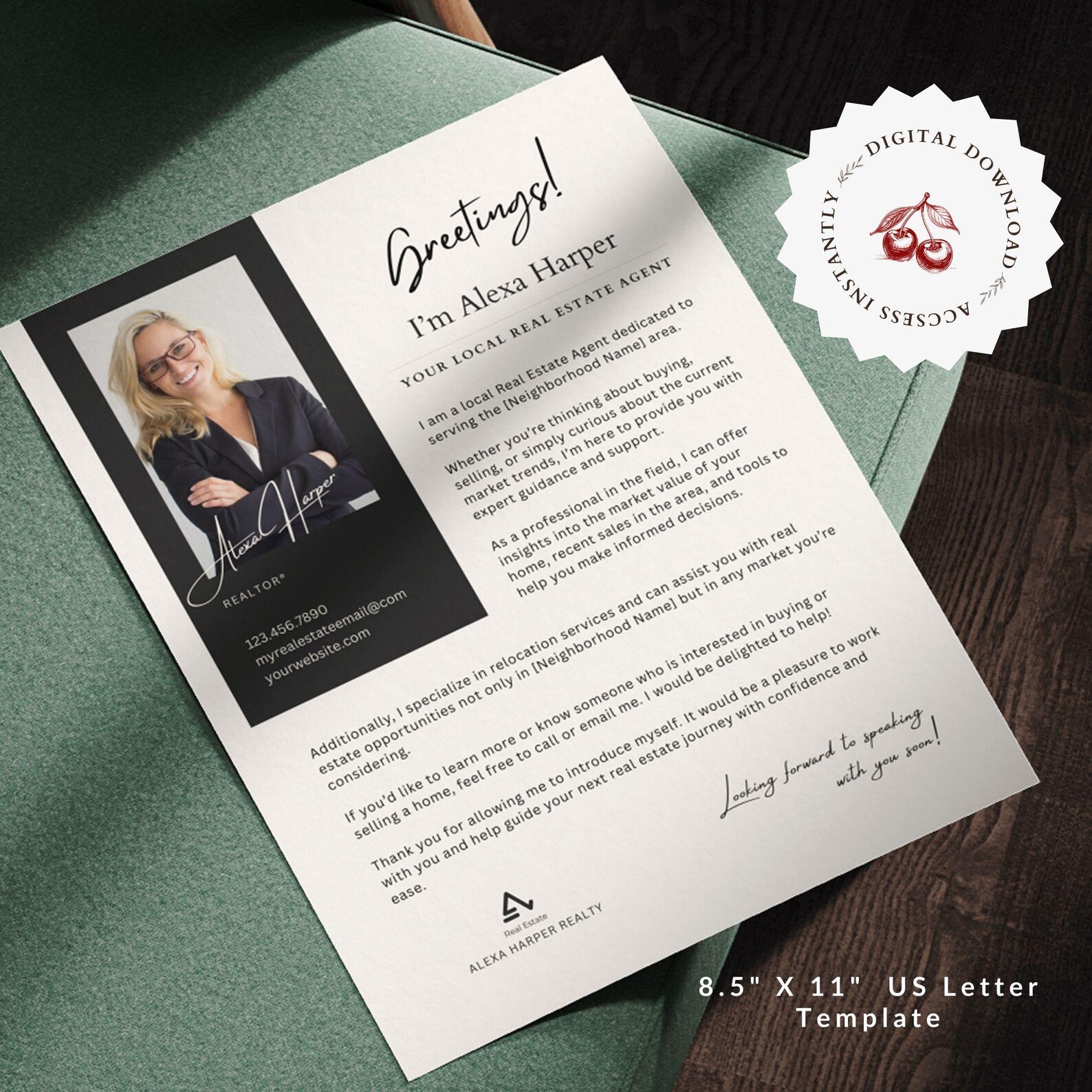 Real Estate Agent Introduction Letter, Realtor Introduction Flyer ...