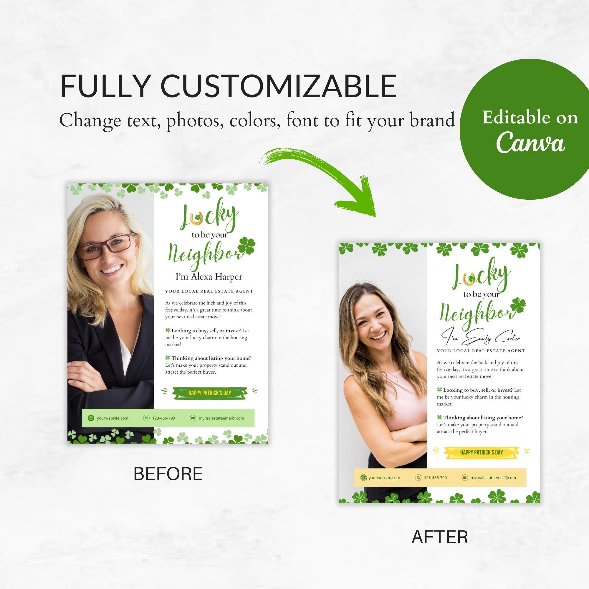 March Real Estate Flyer St Patricks Day Realtor Flyer Template, Spring ...