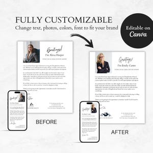 Real Estate Agent Introduction Letter Realtor Introduction Flyer Agent ...