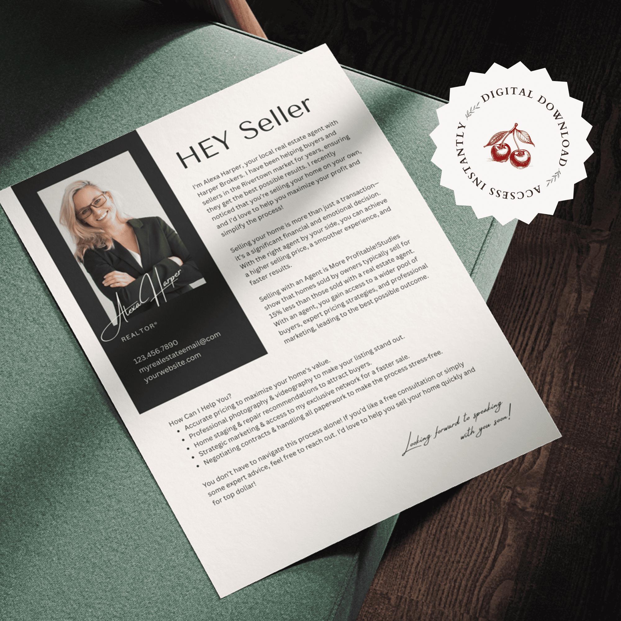 FSBO Letter Template for Realtors, for Sale by Owner Real Estate Letter ...