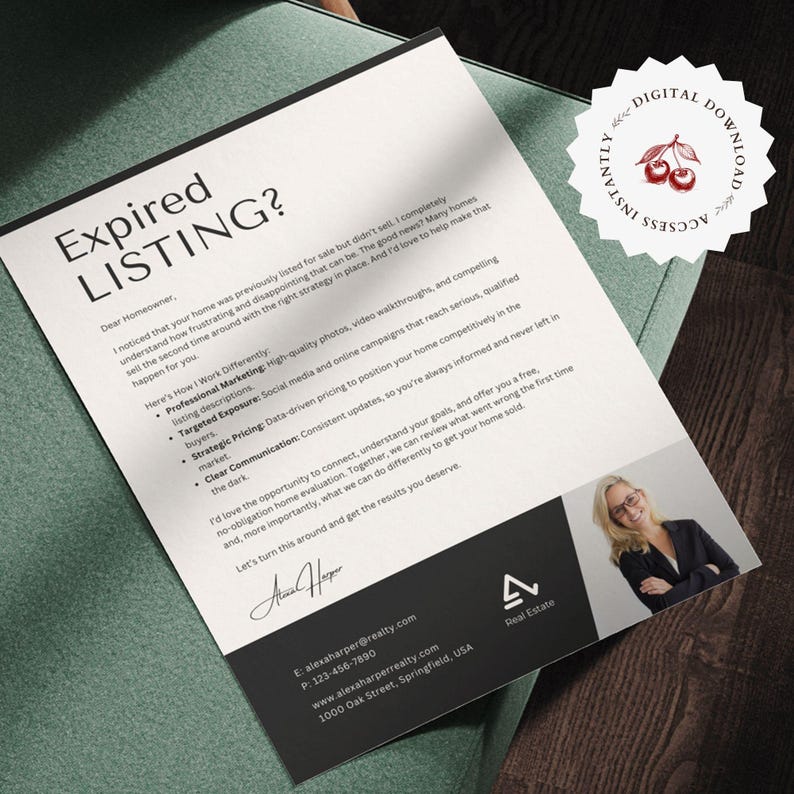 Real Estate Expired Listing Letter, Luxury Real Estate Marketing ...
