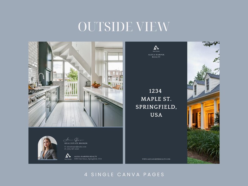 Luxury Real Estate Brochure, Real Estate Brochure, Half Fold Brochure ...