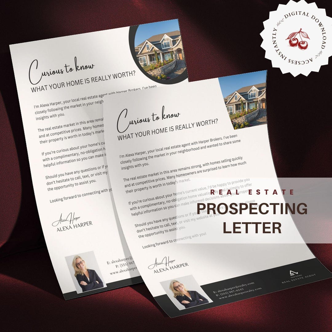Real Estate Prospecting Letter, Realtor Letter to Sellers, Home Equity ...