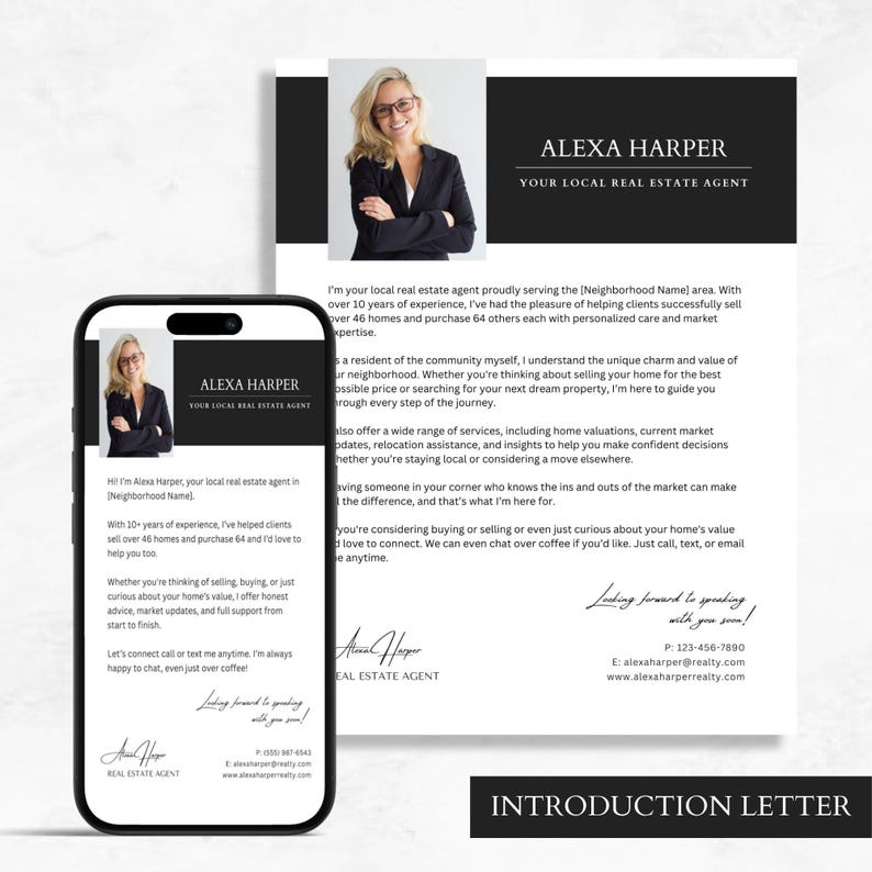 Luxury Real Estate Letter Bundle, Realtor Farming Letters, Prospecting ...