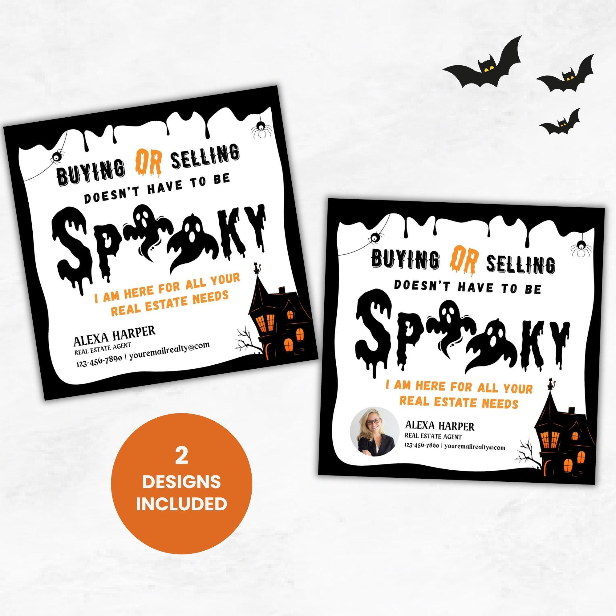 Halloween Realtor Gift Tag Halloween Real Estate Pop by Tag Printable ...