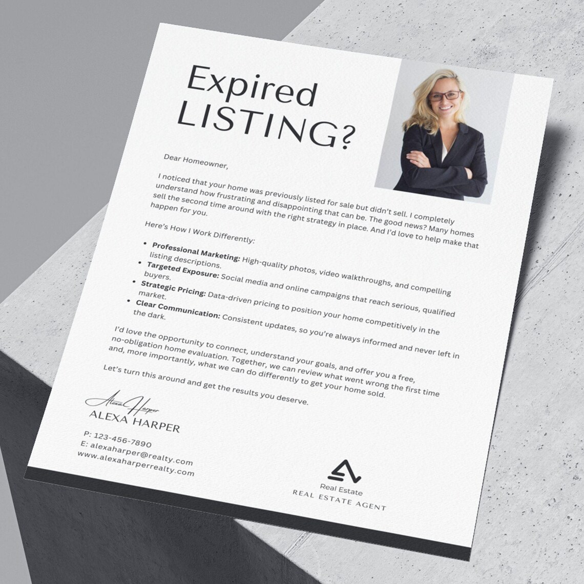 Real Estate Expired Listing Letter, Luxury Real Estate Marketing ...