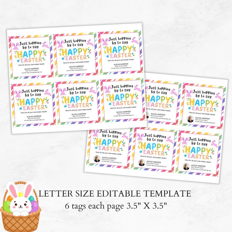 Easter Real Estate Pop by Tag, Realtor Gift Tags, Client Appreciation ...