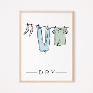 Laundry Room Art Set of 4 Printable Minimalist Housewarming Gift Modern ...