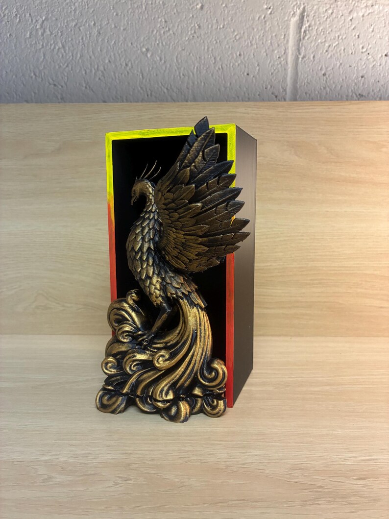 Harry Potter Phoenix Book Nook: Hand-painted Fire Scene - Etsy
