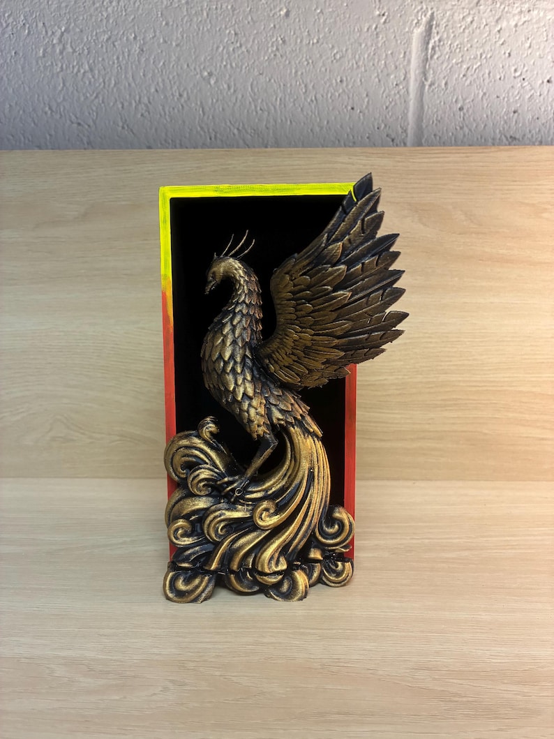 Harry Potter Phoenix Book Nook: Hand-painted Fire Scene - Etsy