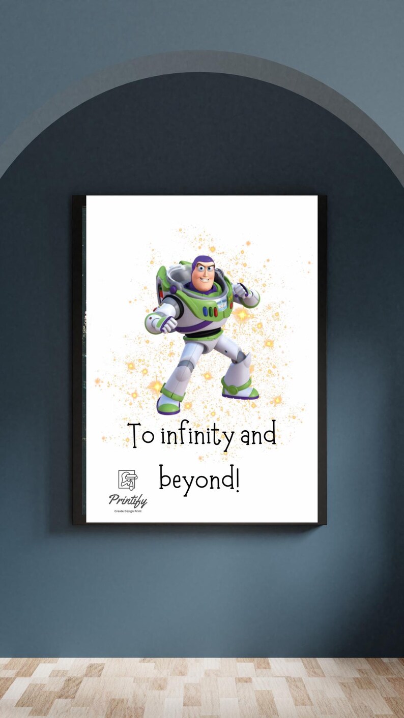 Toy Story Buzz Light Year Print to Infinity and Beyond. Wall Art for ...