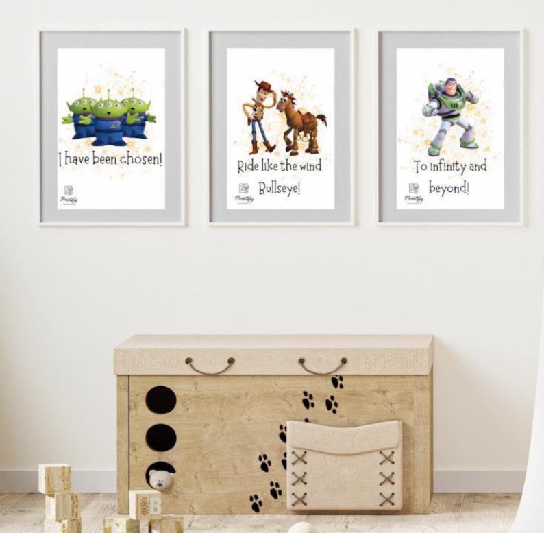 Three Wall Posters Toy Story Collection for Boys Bedroom, Woody and ...