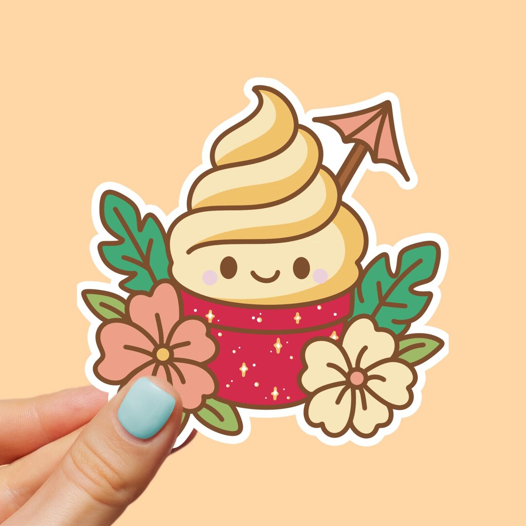 Dole Whip Sticker | Pineapple Soft Serve Vinyl Decal With Tropical ...
