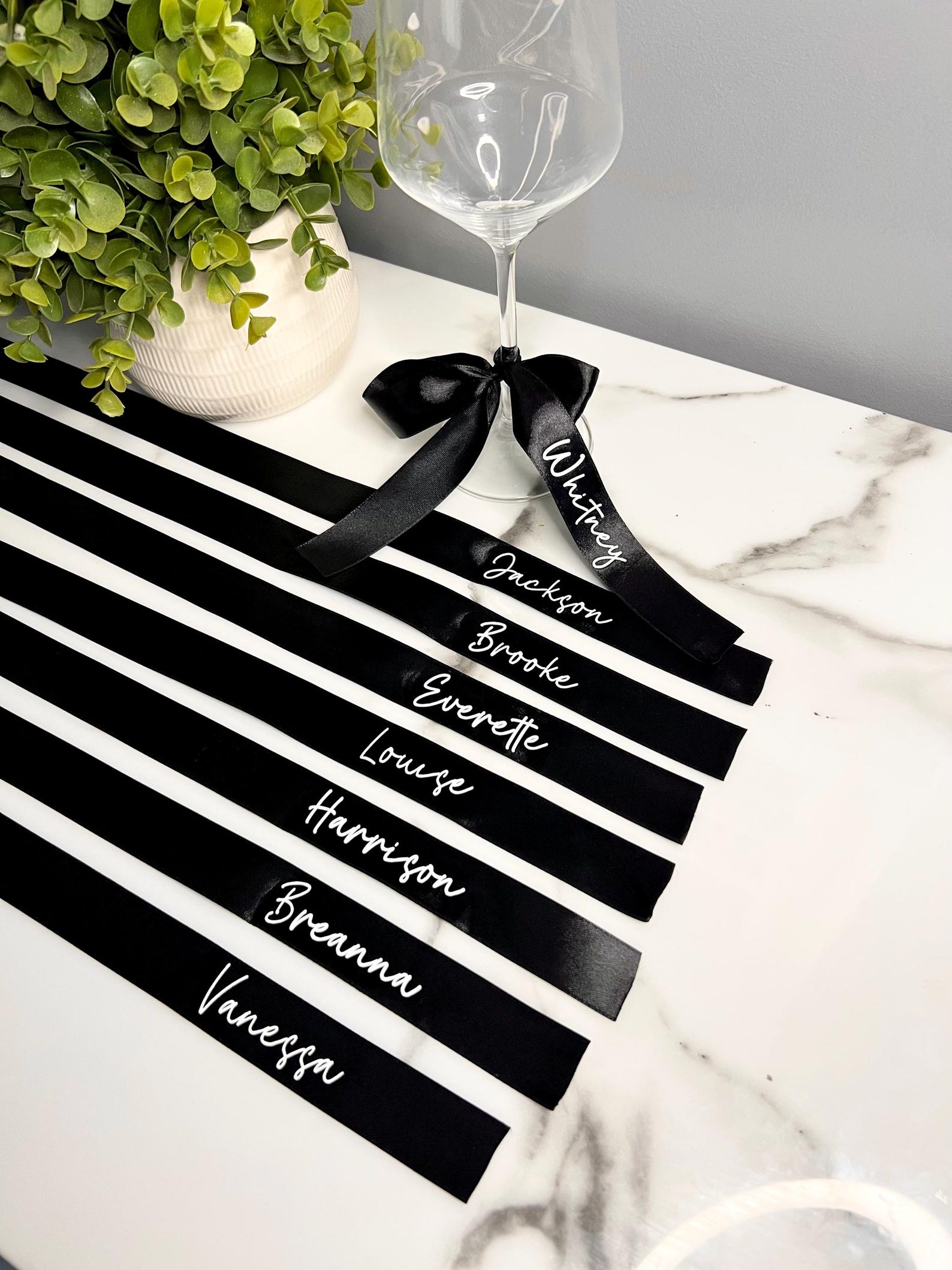 Custom Luxury Satin Ribbon Name Tags for Weddings & Events ...