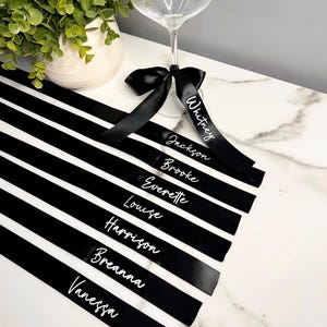 Custom Luxury Satin Ribbon Name Tags for Weddings & Events ...