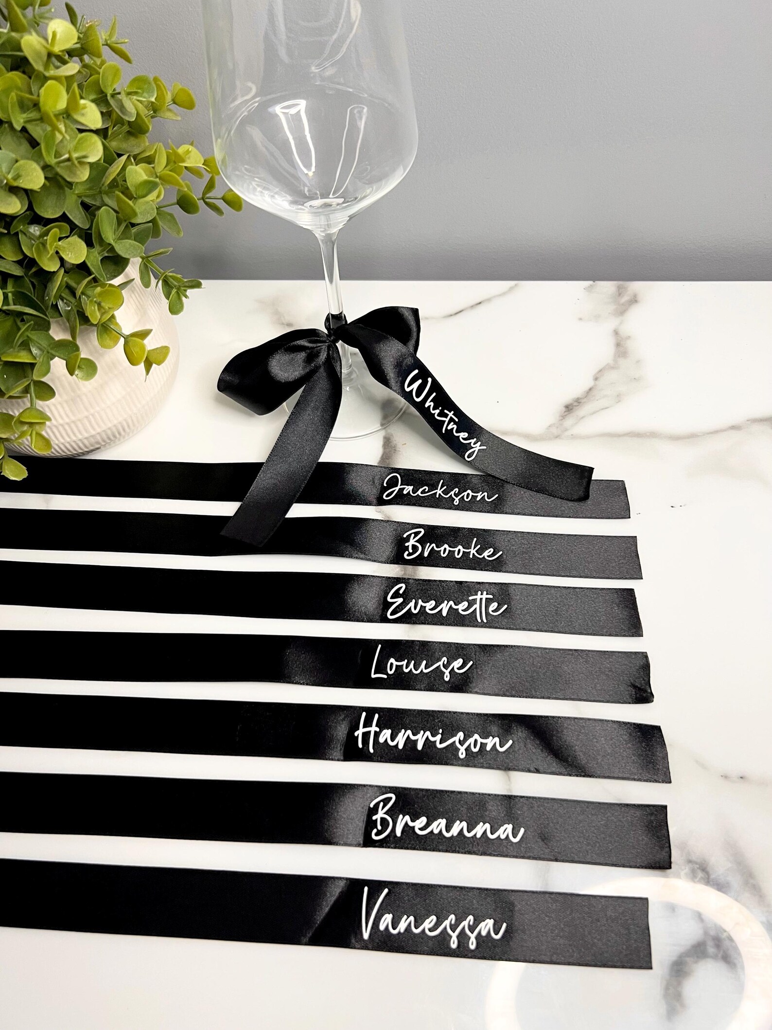 Custom Luxury Satin Ribbon Name Tags for Weddings & Events ...