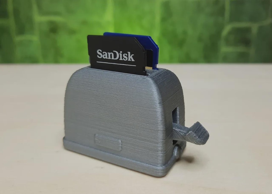 SD Card Toaster Holder – 3D Printed Pop-up SD Card Organizer, Mini ...