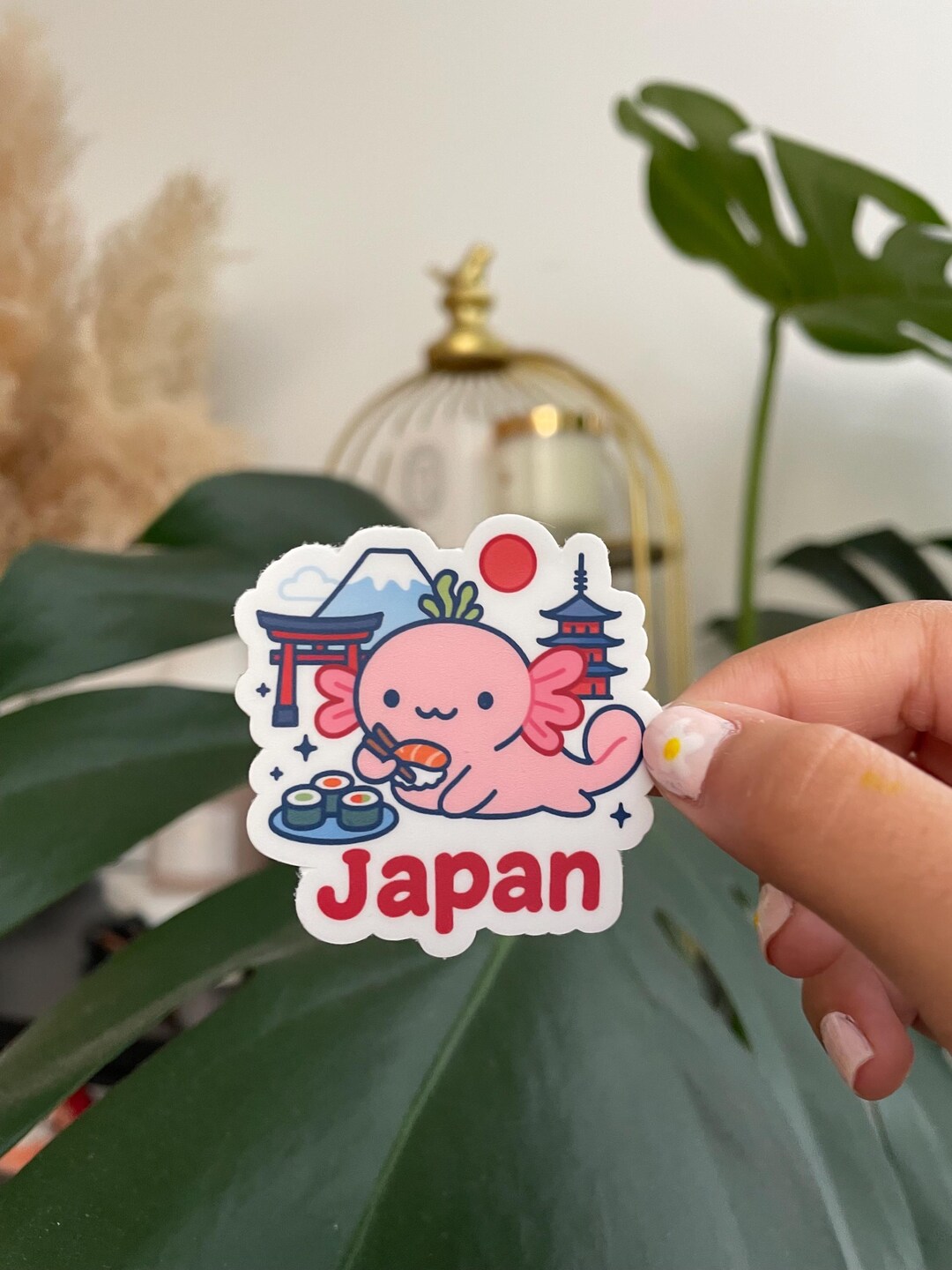 Cute Waterproof Axolotl Sticker in Japan - Etsy