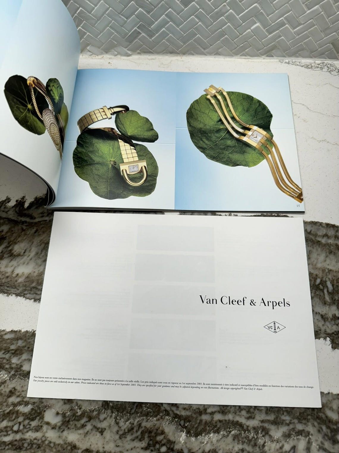 Van Cleef & Arpels September 2003 French Catalog With Pricing Sheet in ...