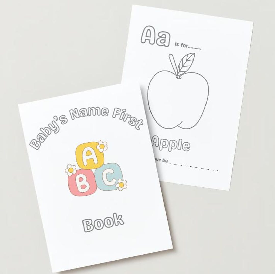 Baby's First ABC Book! Baby Shower Activity - Etsy
