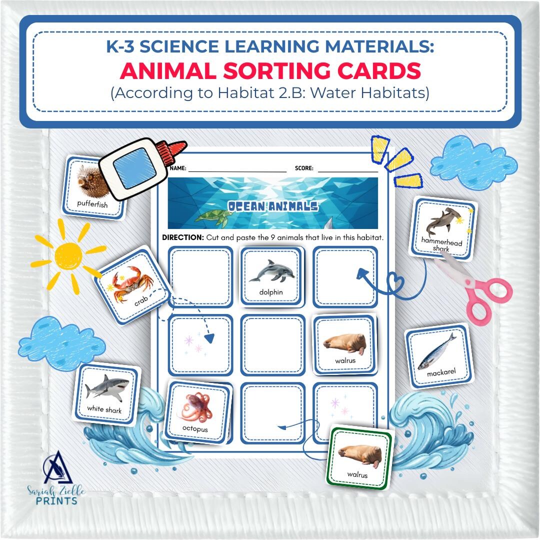 Animal Habitat Sorting Game: Water/aquatic Habitats | K-3 Science ...