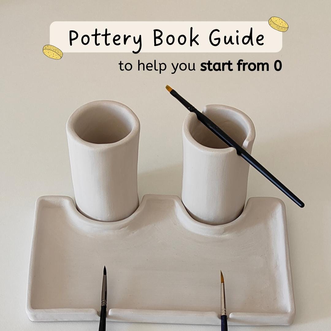 Pottery Guide Book watercolour Set Illustrated Instructions Template ...