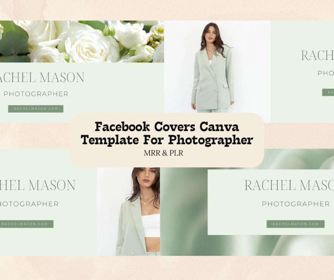 Minimalist Facebook Cover Templates for Photographers – Canva Editable ...