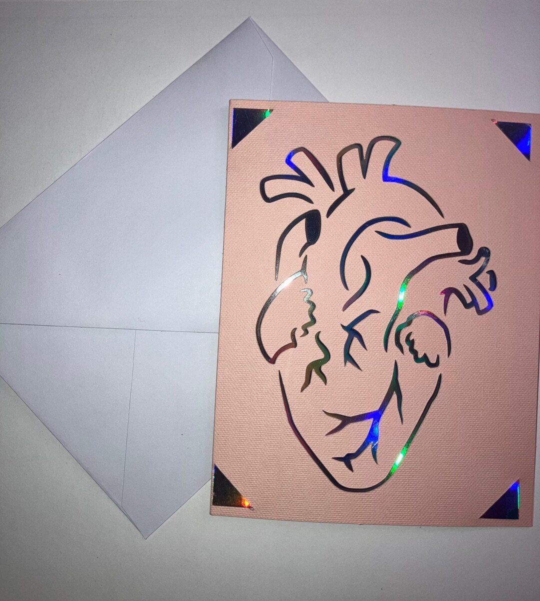 Anatomical Heart Card and Envelope - Etsy
