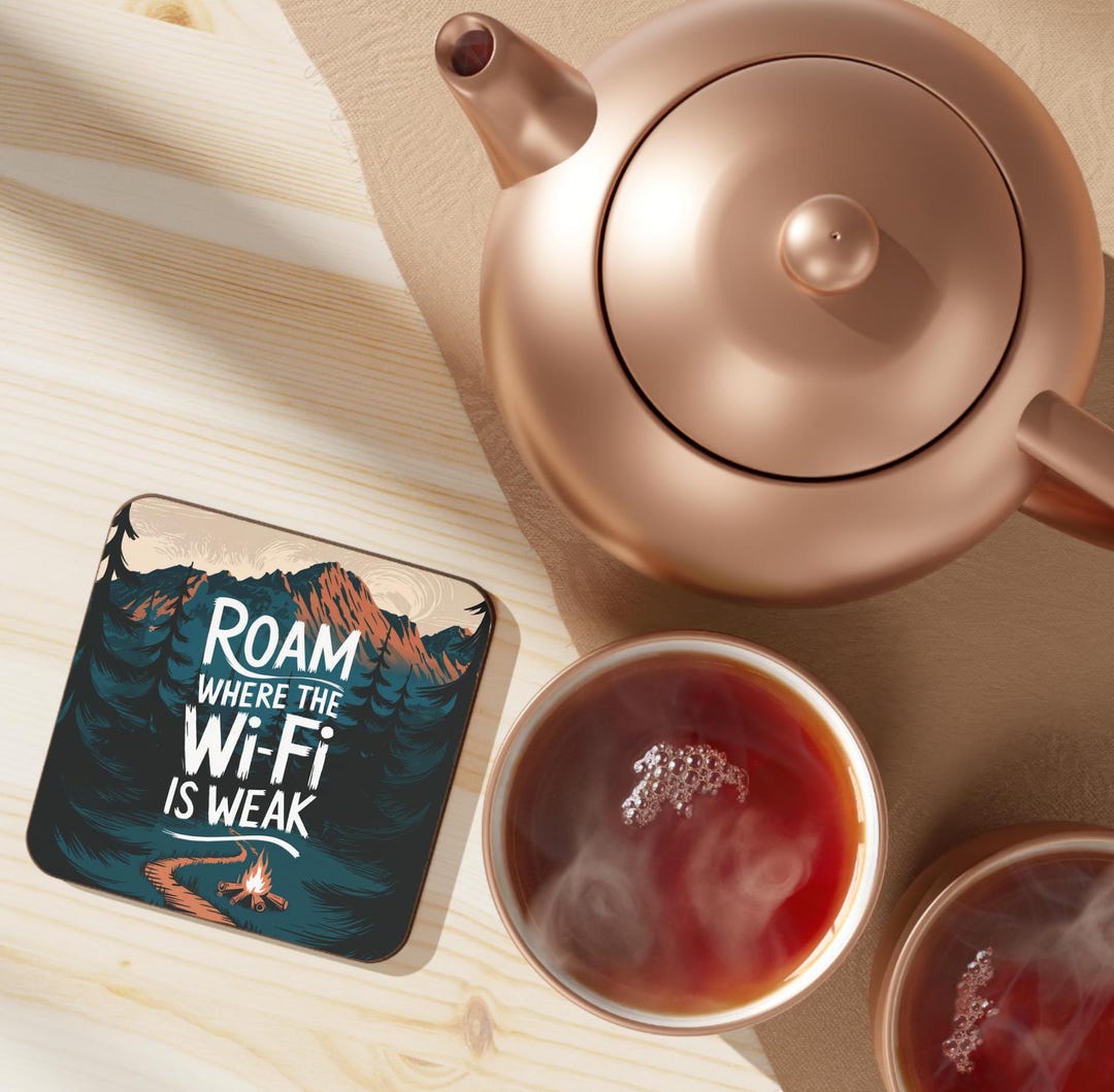 Mountain and Trees Coaster, Camping Coasters, Nature Lover Coaster ...