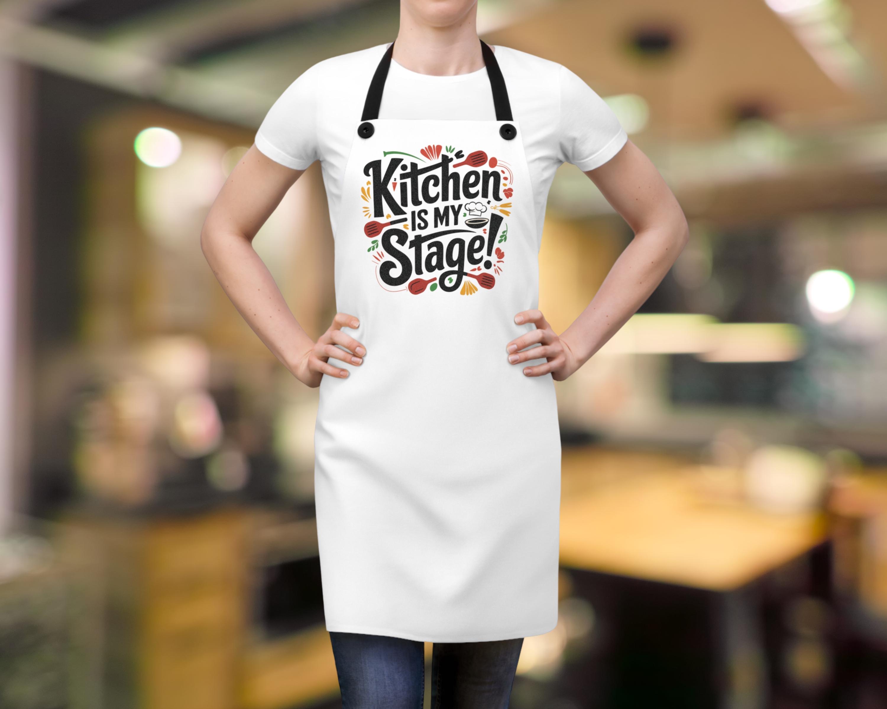 Kitchen is My Stage Apron, Funny Cooking Apron, Funny Baking Apron ...