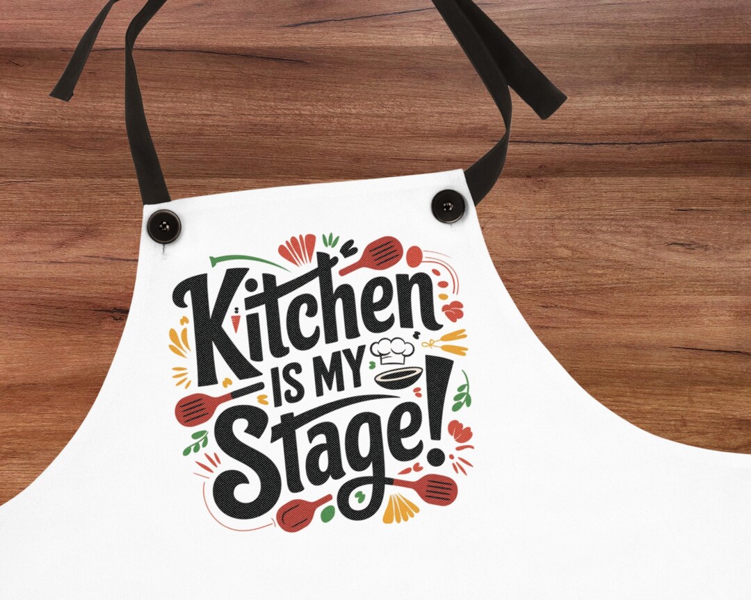 Kitchen is My Stage Apron, Funny Cooking Apron, Funny Baking Apron ...