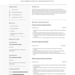 Professional Resume Template for Canva | Resume With Border Line ...