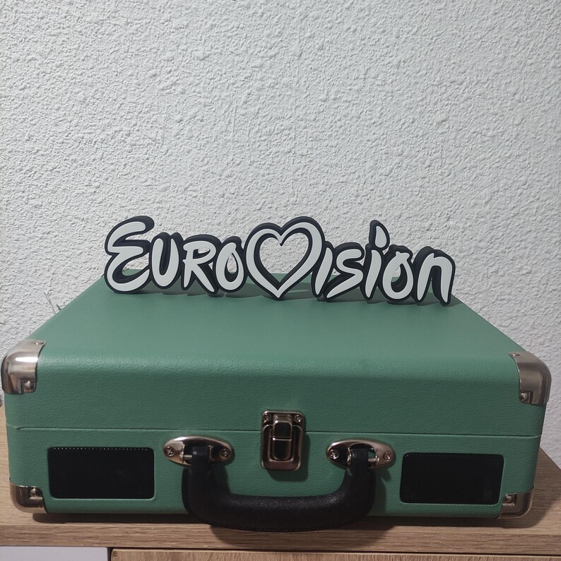 Eurovision 3D Logo Sign – Festival Decoration – Music Contest Gift ...