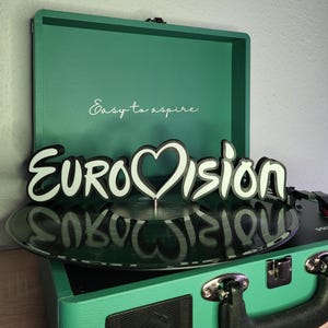 Eurovision 3D Logo Sign – Festival Decoration – Music Contest Gift ...