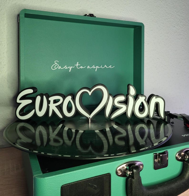 Eurovision 3D Logo Sign – Festival Decoration – Music Contest Gift ...