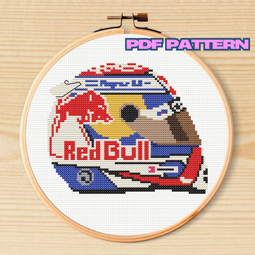 Max Verstappen 2024 Helmet Cross Stitch Pattern Instant PDF Download - Etsy