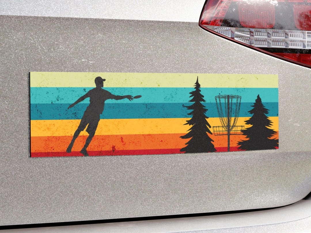 Disc Golf Vinyl Bumper Sticker Magnet Gift for Disc Golfer Car, Disc ...