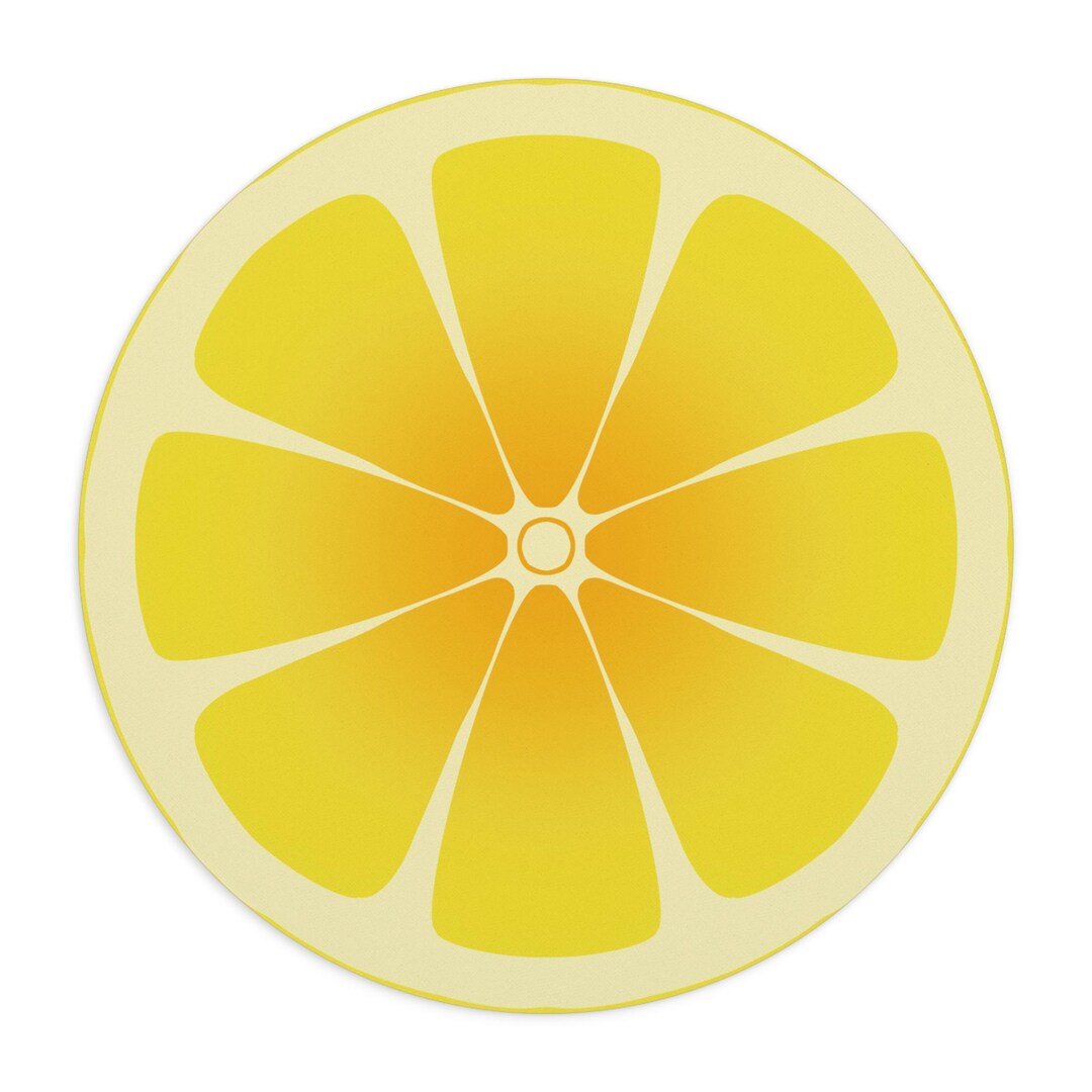 Lemon Slice Mouse Pad: Original Artwork, Fun Desk Mat - Etsy