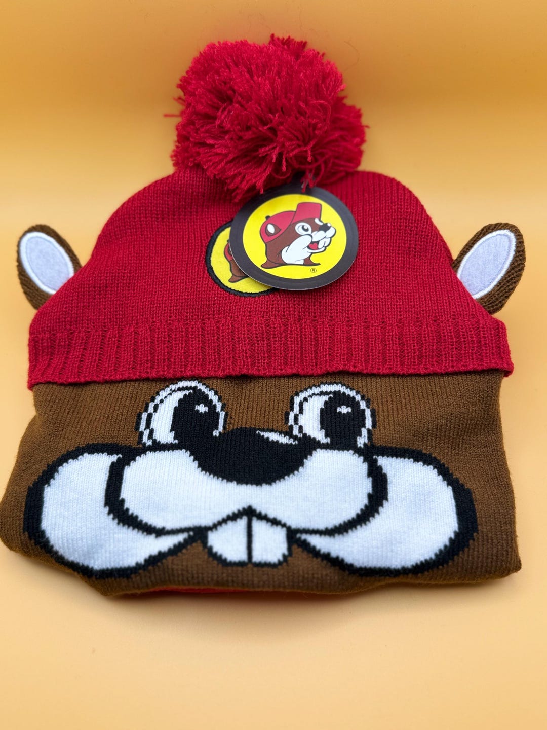 BUC-EE’S Beaver Face Earflap Knit Beanie Youth One Size and Adult Sizes ...