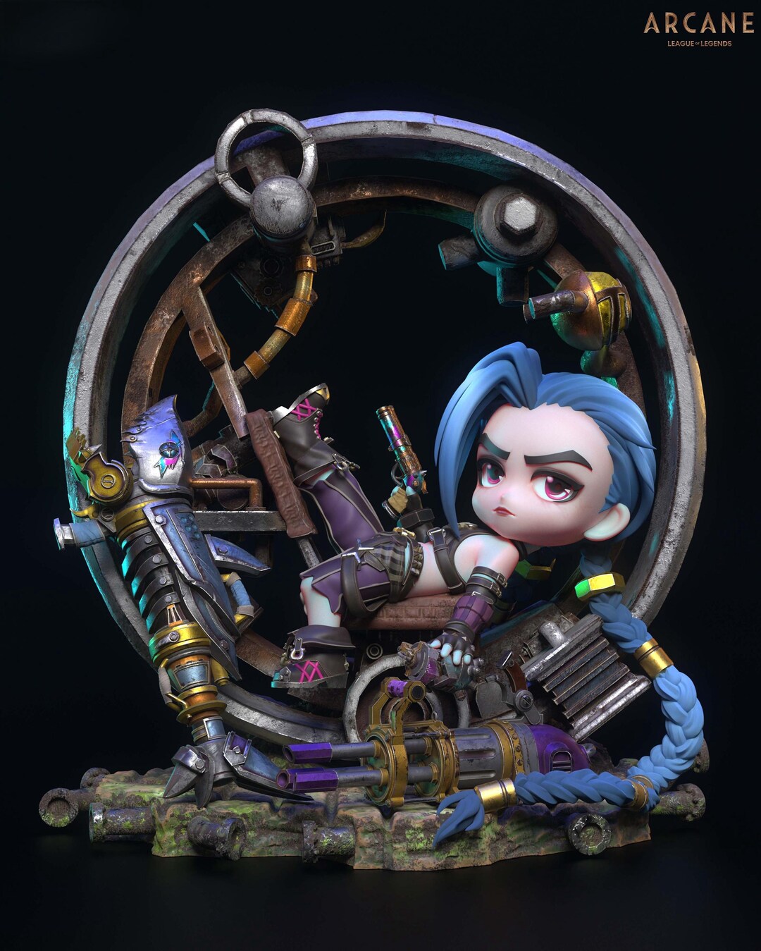 Jinx STL File High-quality 3D Print Model for League of Legends Fans ...