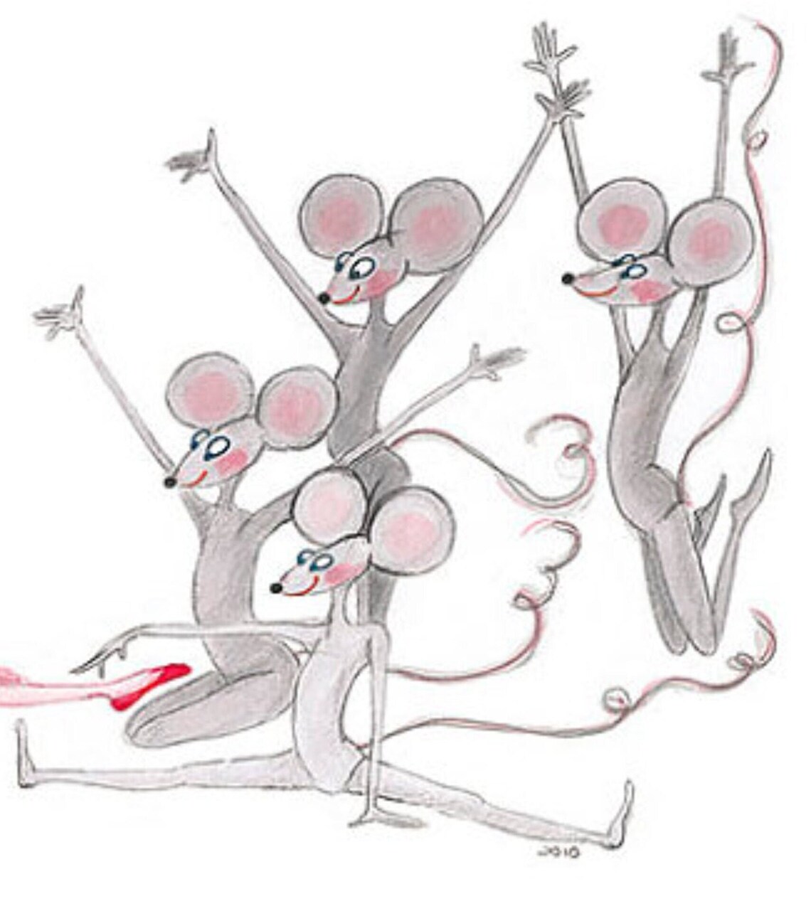 Nutcracker Ballet-clara & Mice-print 8"x10"-ballerina Dancer Girl in ...