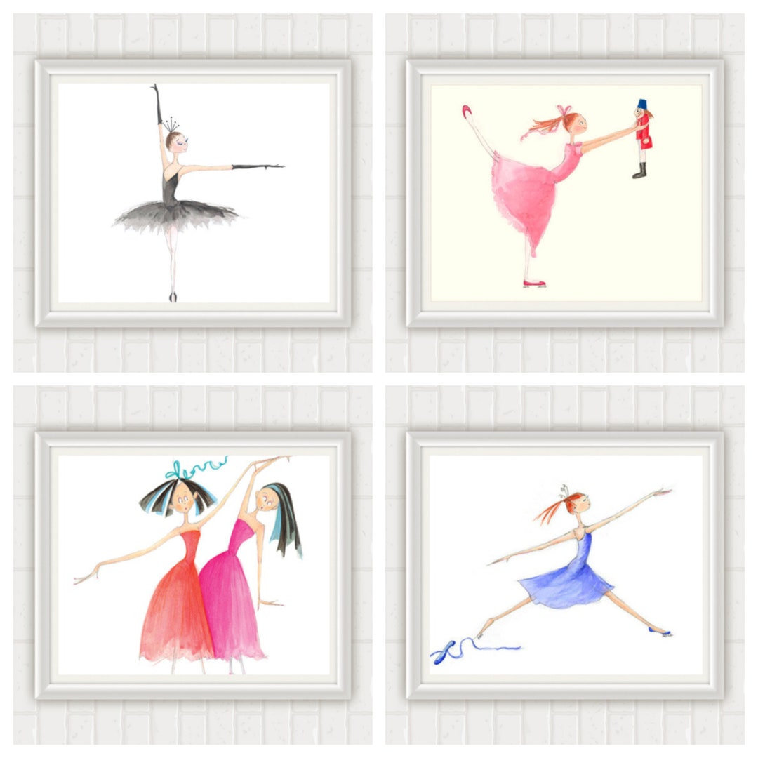 Ballet Dance Art Prints Set 8"x10"-4 Giclee Prints of Original Art ...