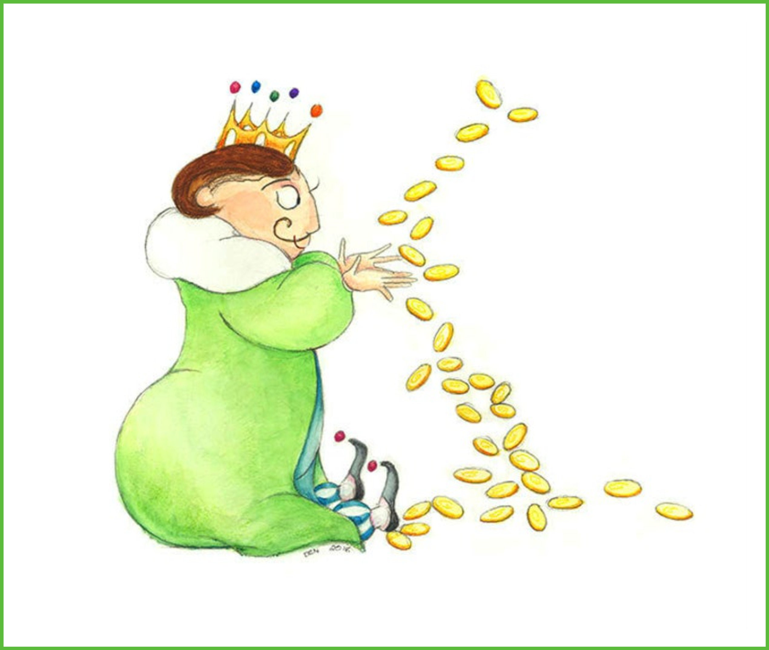 King Art-8x10 Print of Original Illustration-sing A Song of Sixpence ...