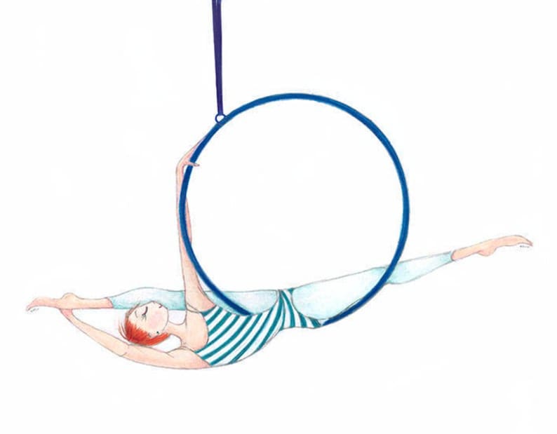 Aerial Dance Art-8"x10" Print of Original Illustration-aerial Dance ...
