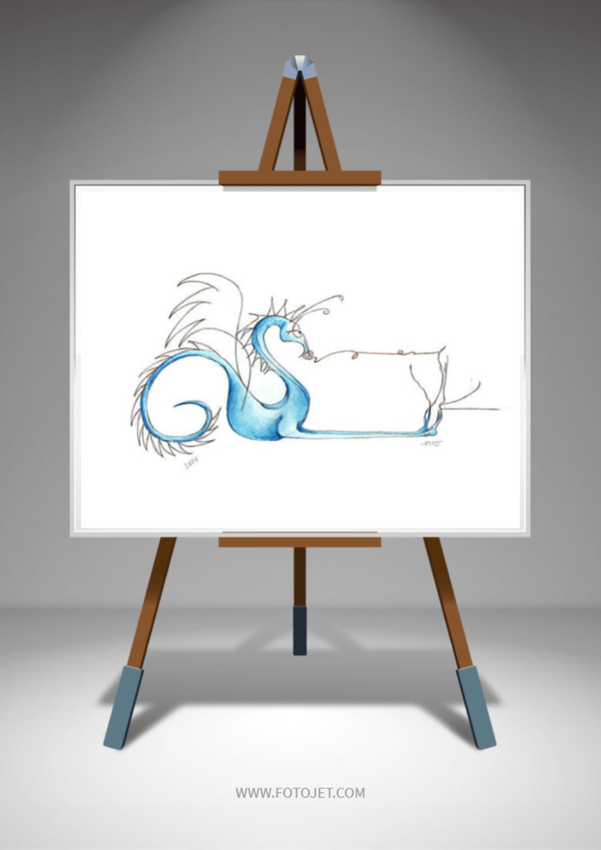 Dragon and Pixie Fairy Art-prints (8"x10")-set of 2 -green Blue Dragons ...