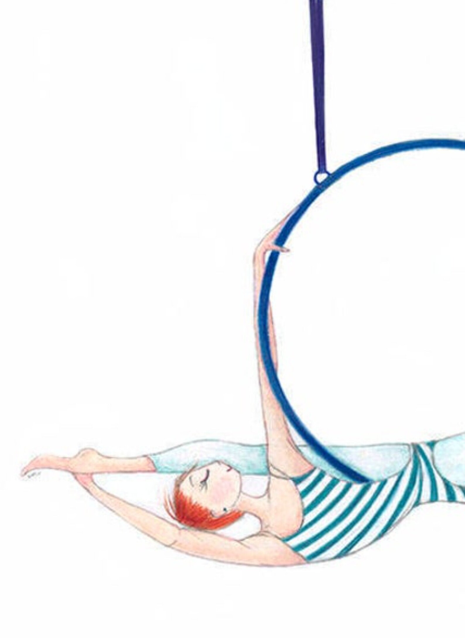Aerial Dance Art-8"x10" Print of Original Illustration-aerial Dance ...