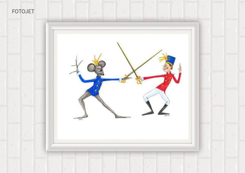 Fencing-ballet Dance Art-8"x10" Print of Original Illustration-the ...