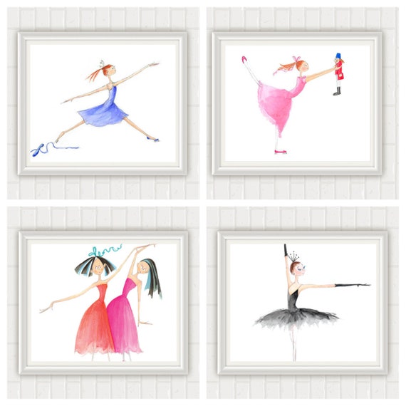 Ballet Dance Art Prints Set 8x104 Giclee Prints | Etsy