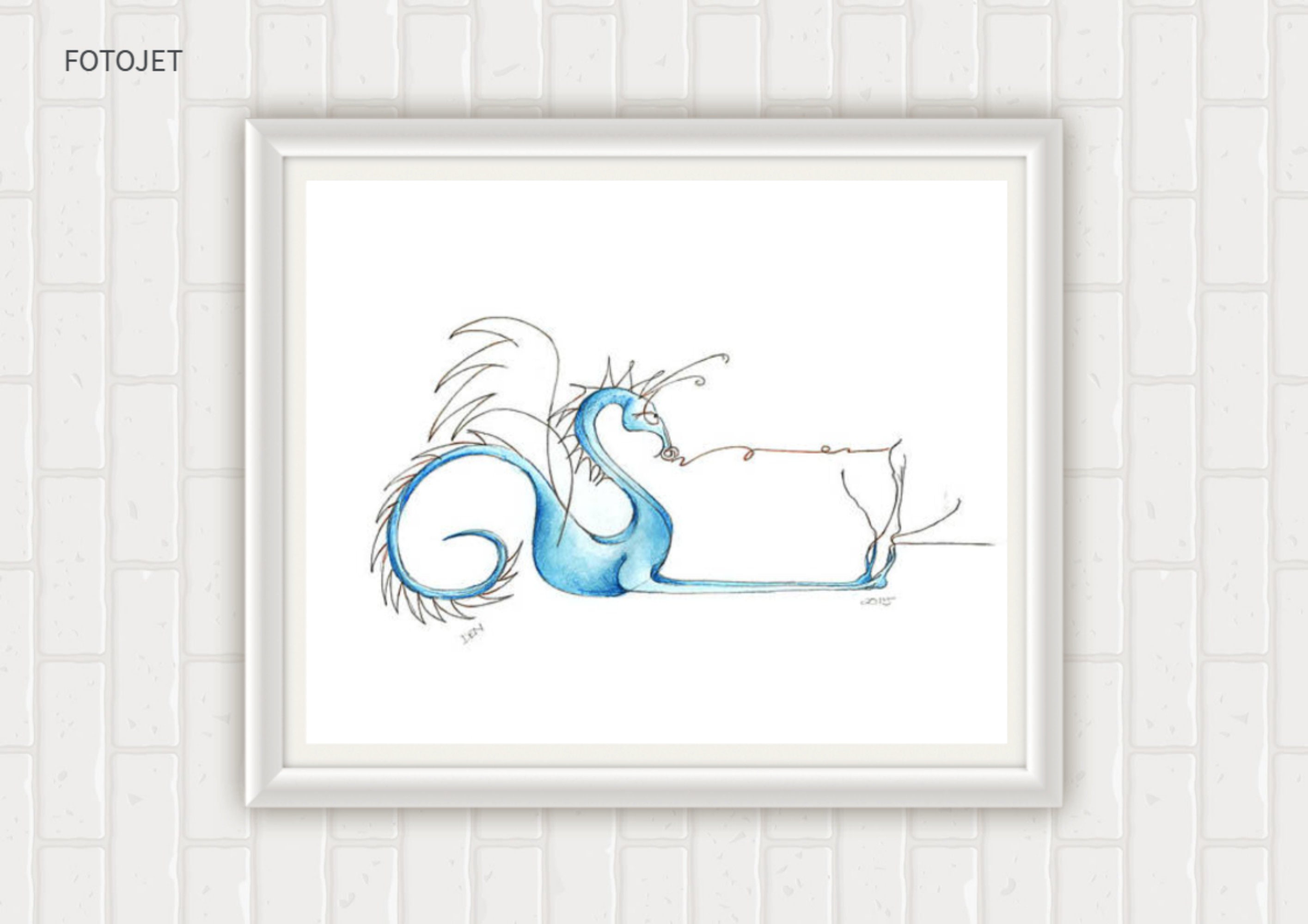 Dragon Pixie Fairy Art-set of 2 Prints 8x10 of Original Illustrations ...