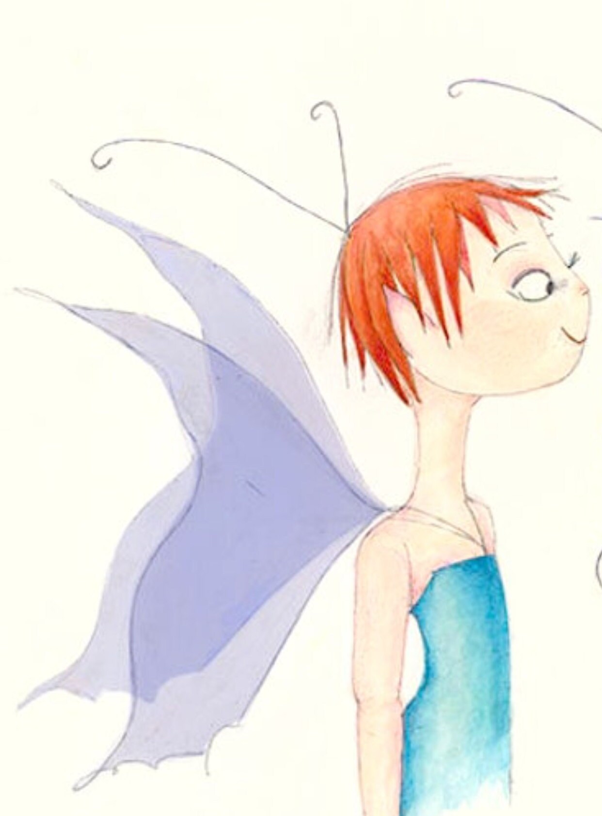 Dragon and Pixie Fairy Art-8"x10"print-green Dragon-sprite Elf-redheads ...